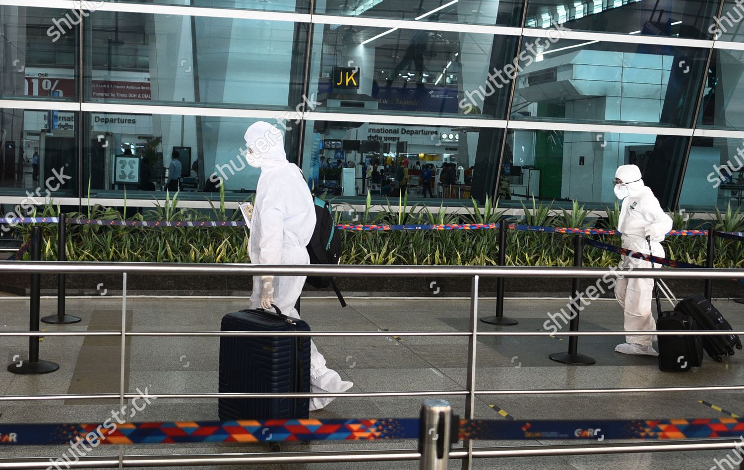 Passengers Seen Wearing Ppe Departure Corridor Editorial Stock Photo ...