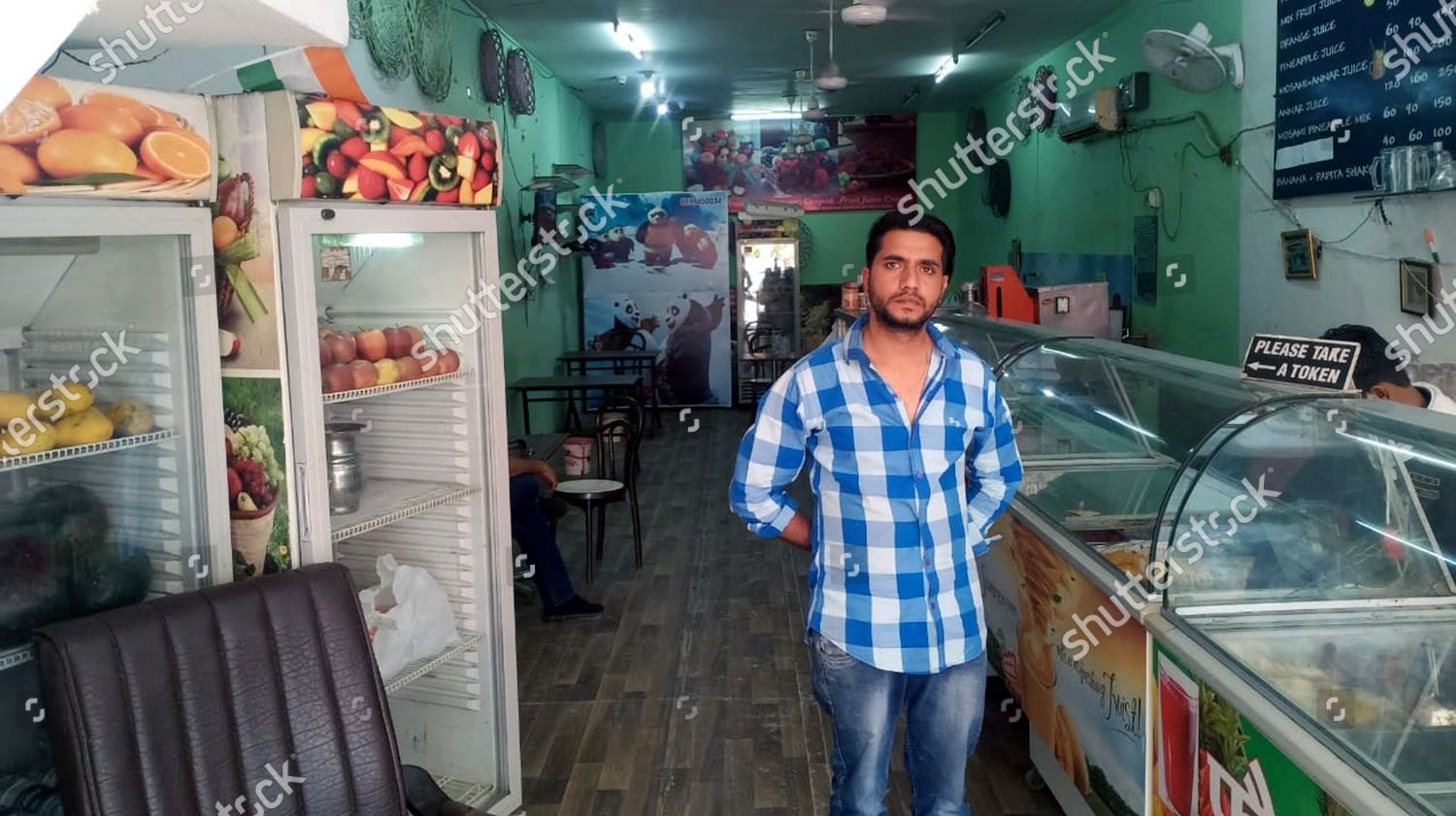 Tarun Fruit Juice Shop Owner Pictured Editorial Stock Photo - Stock ...