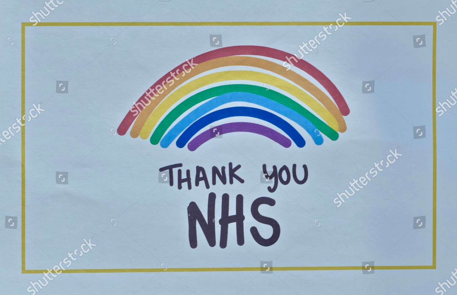 Thank You Nhs Sign Window Editorial Stock Photo - Stock Image ...