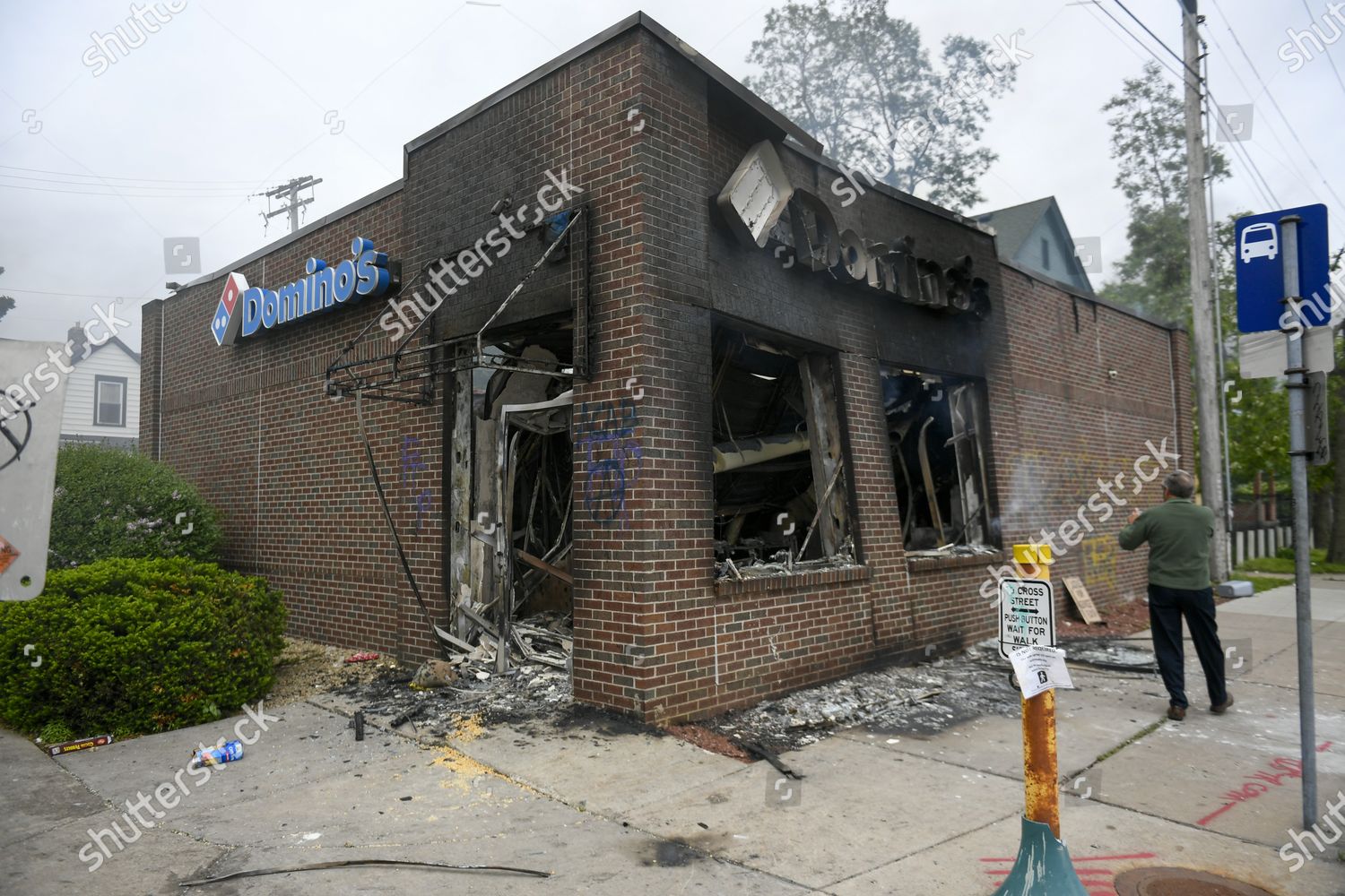 Fire Destroyed Pizza Shop Violence Continues Editorial Stock Photo ...