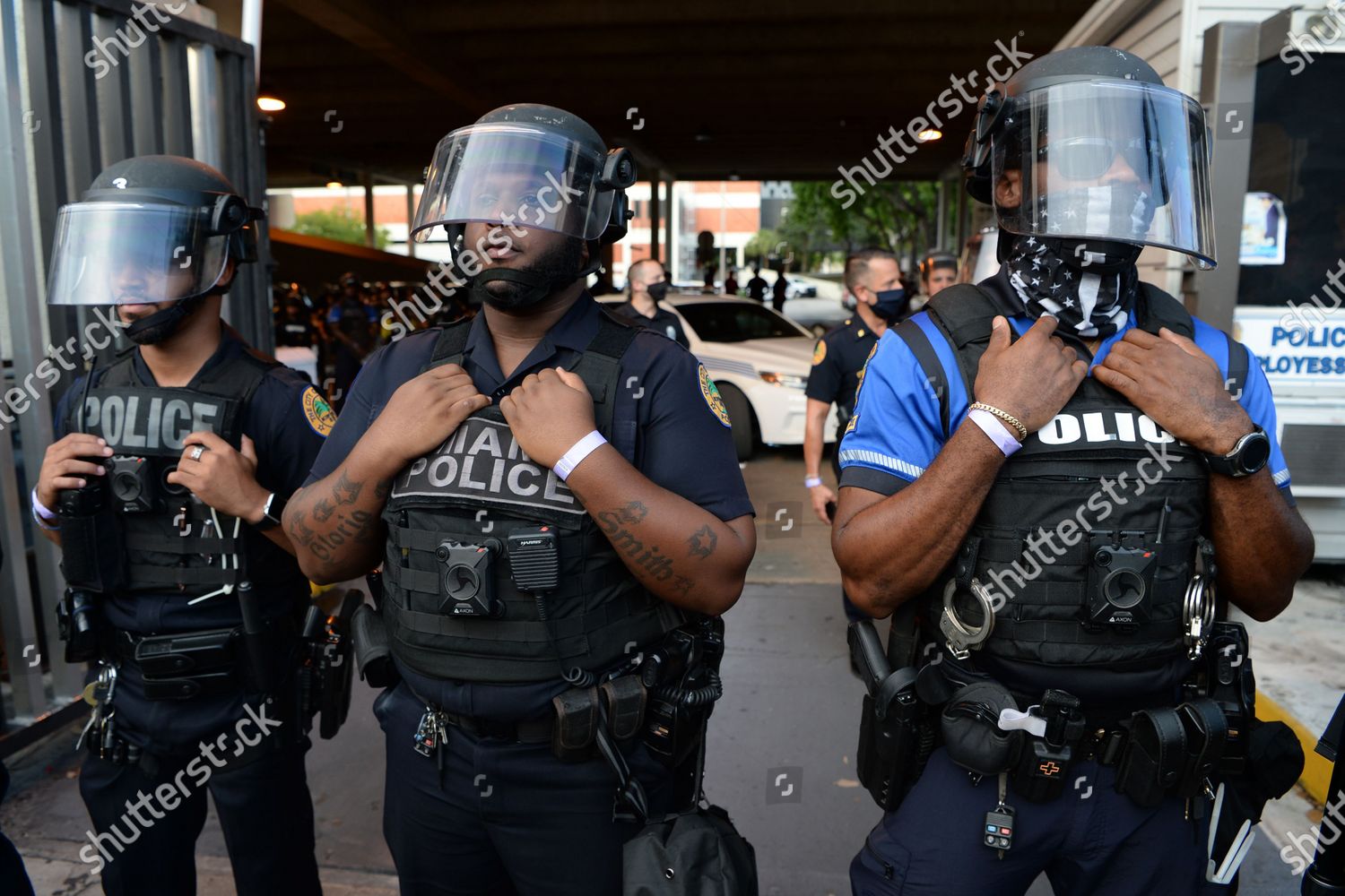 Miami Police Officer Riot Gear During Editorial Stock Photo - Stock ...