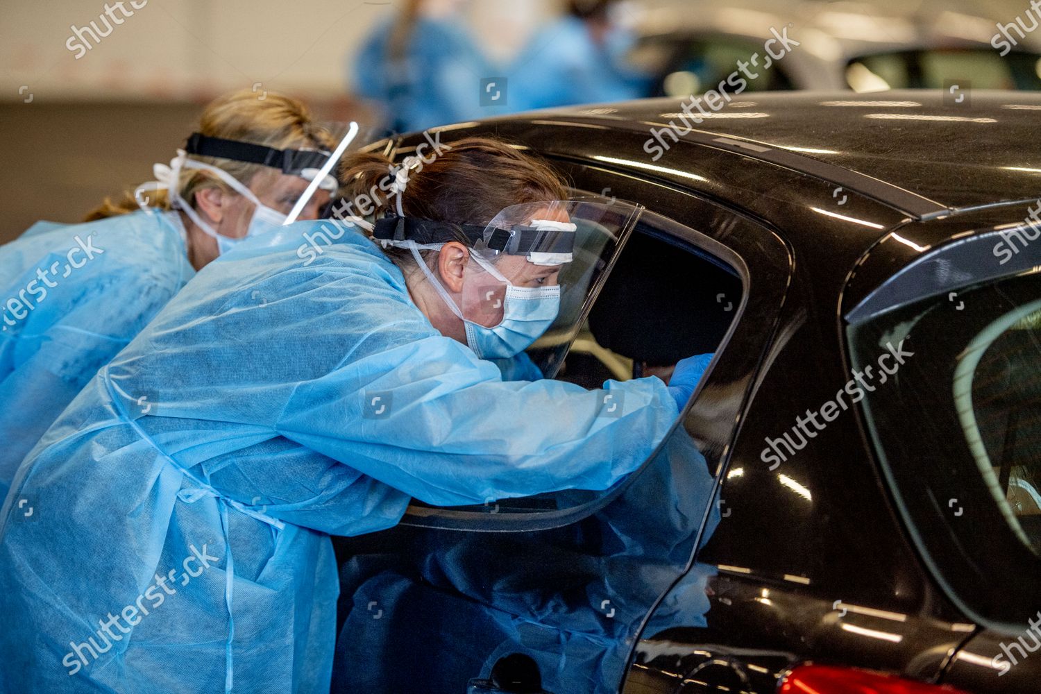 Employees Ggd Utrecht Take Corona Tests Editorial Stock Photo - Stock ...