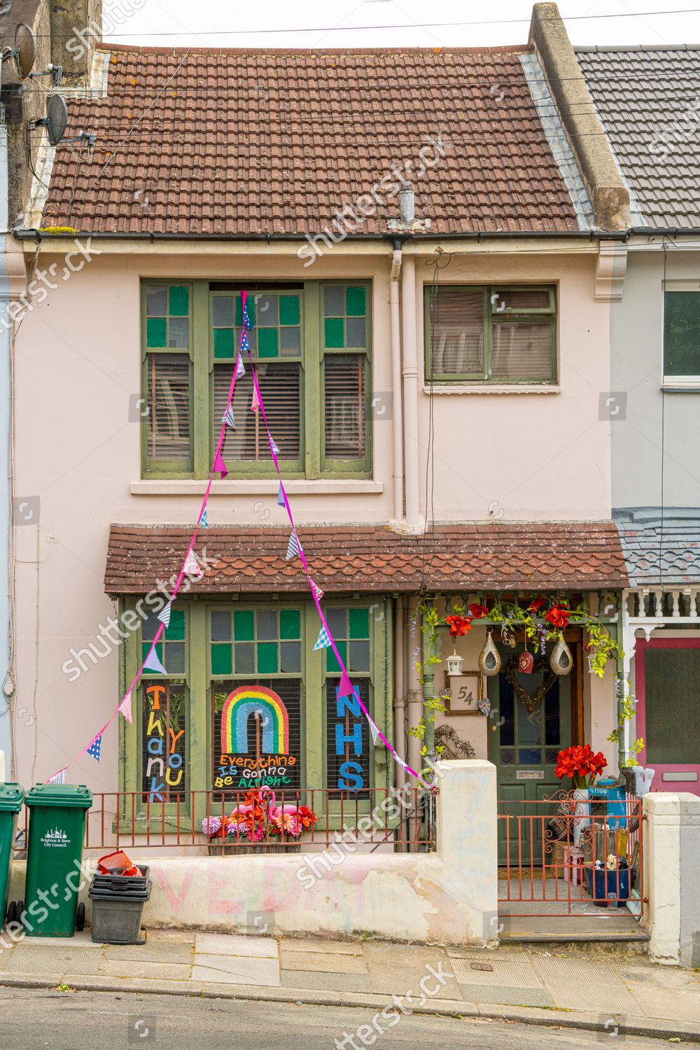 House Nhs Support Messages Windows Bunting Editorial Stock Photo ...