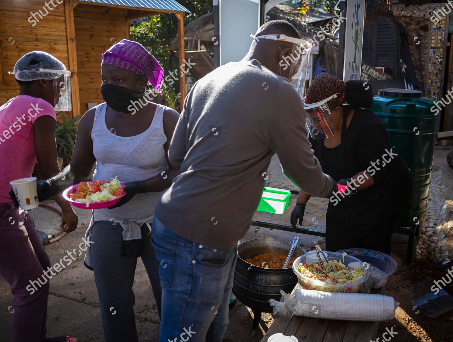 Members Staff Hand Out Meals Made Editorial Stock Photo - Stock Image ...