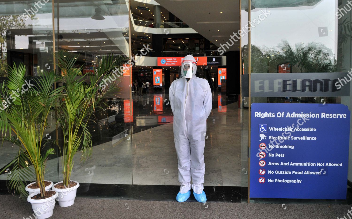 Security Guard Ppe Coveralls Face Shield Editorial Stock Photo - Stock ...