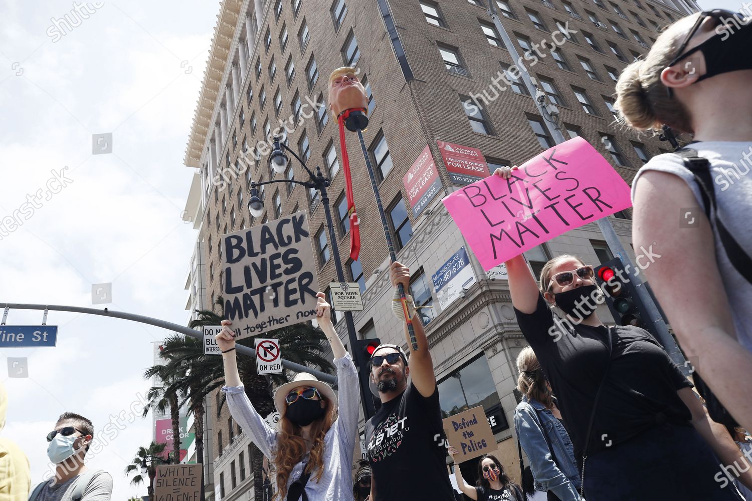 Protesters March During Antifascist Demonstration Part Editorial Stock ...