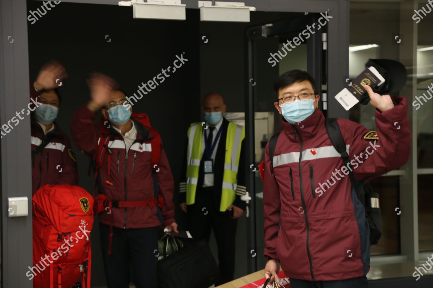Chinese Medical Expert Team Members Wave Editorial Stock Photo - Stock ...