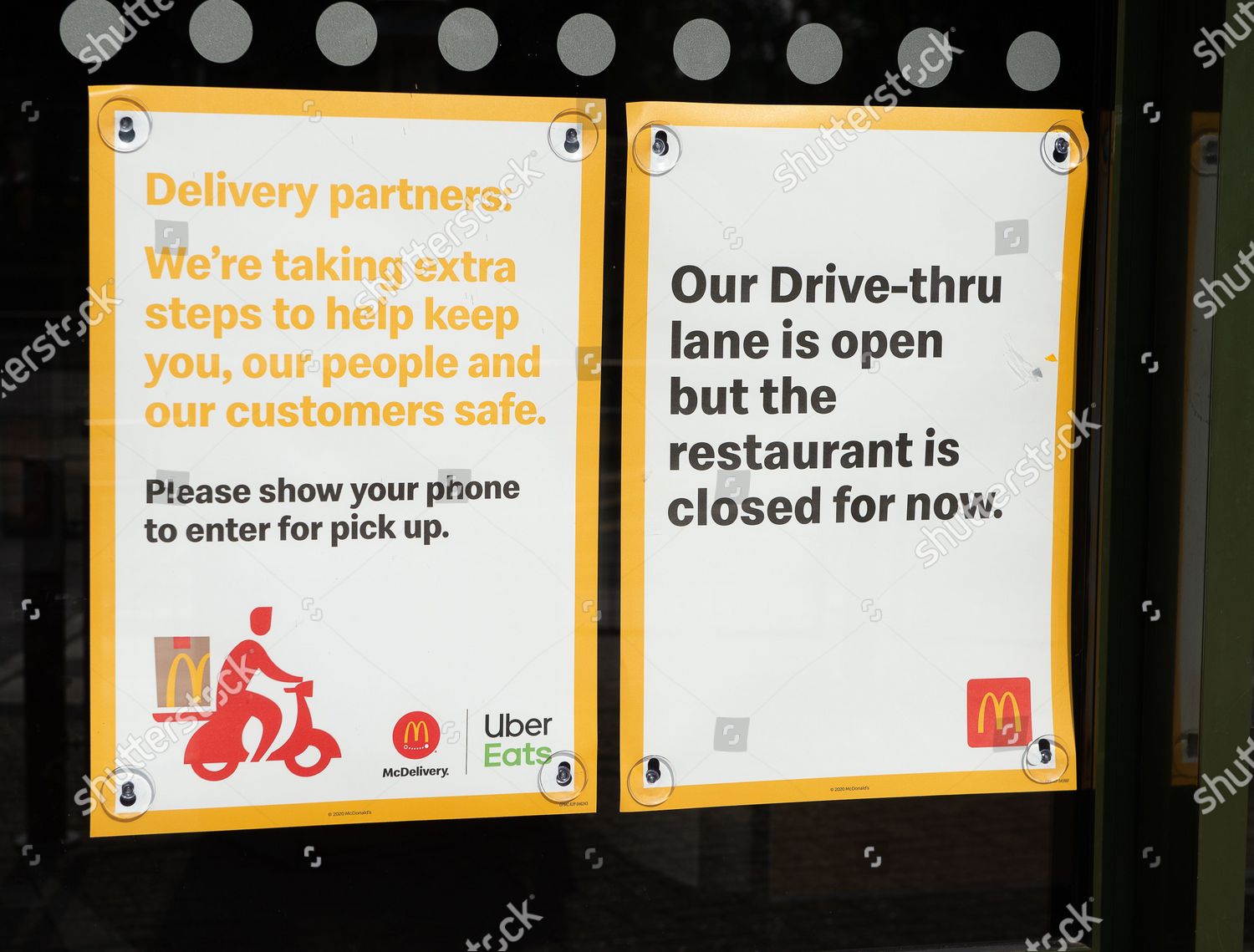 Customer Advice Notices Window Mcdonalds Restaurant Editorial Stock ...