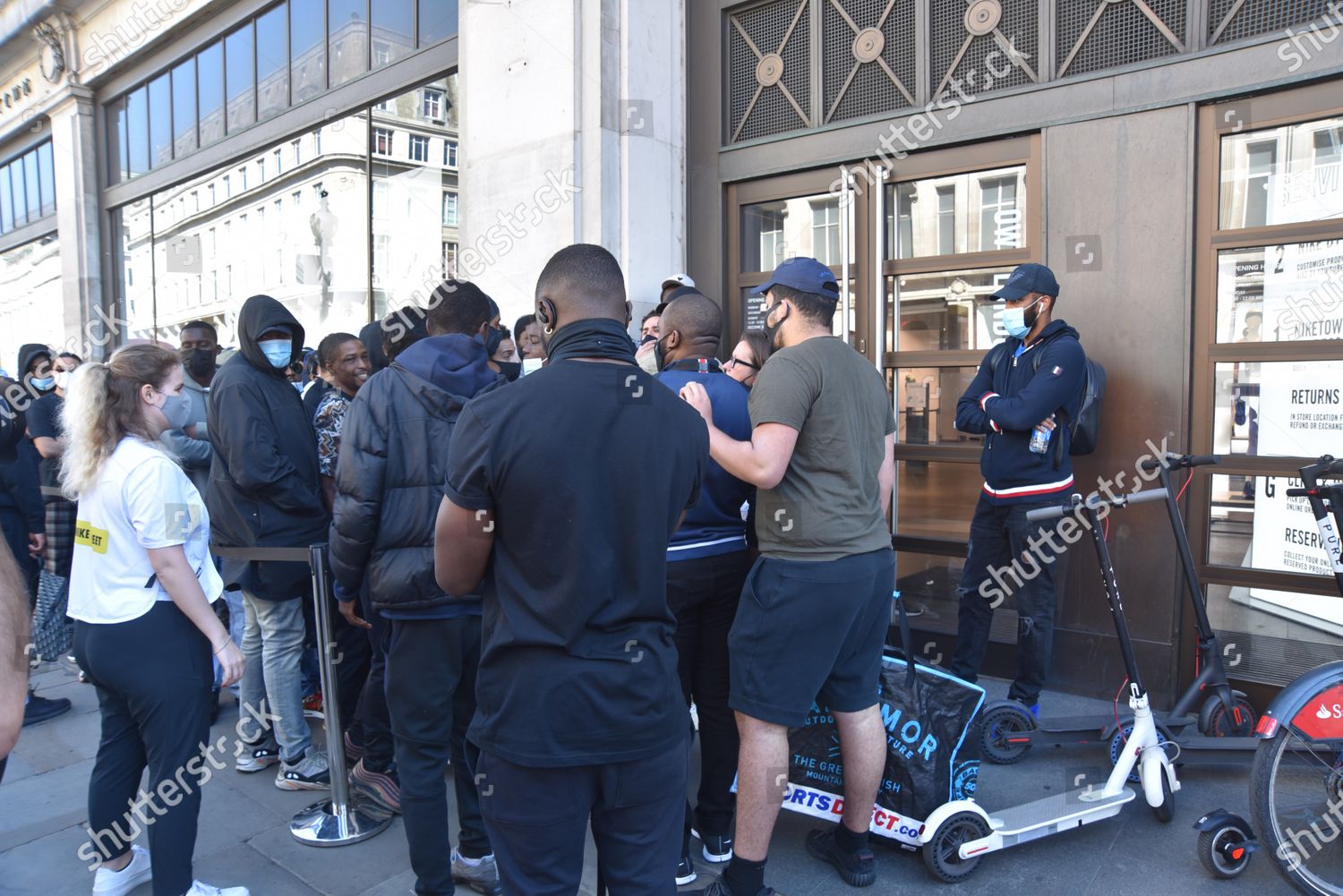 People Tried Jump Queue Get Inside Editorial Stock Photo - Stock Image ...