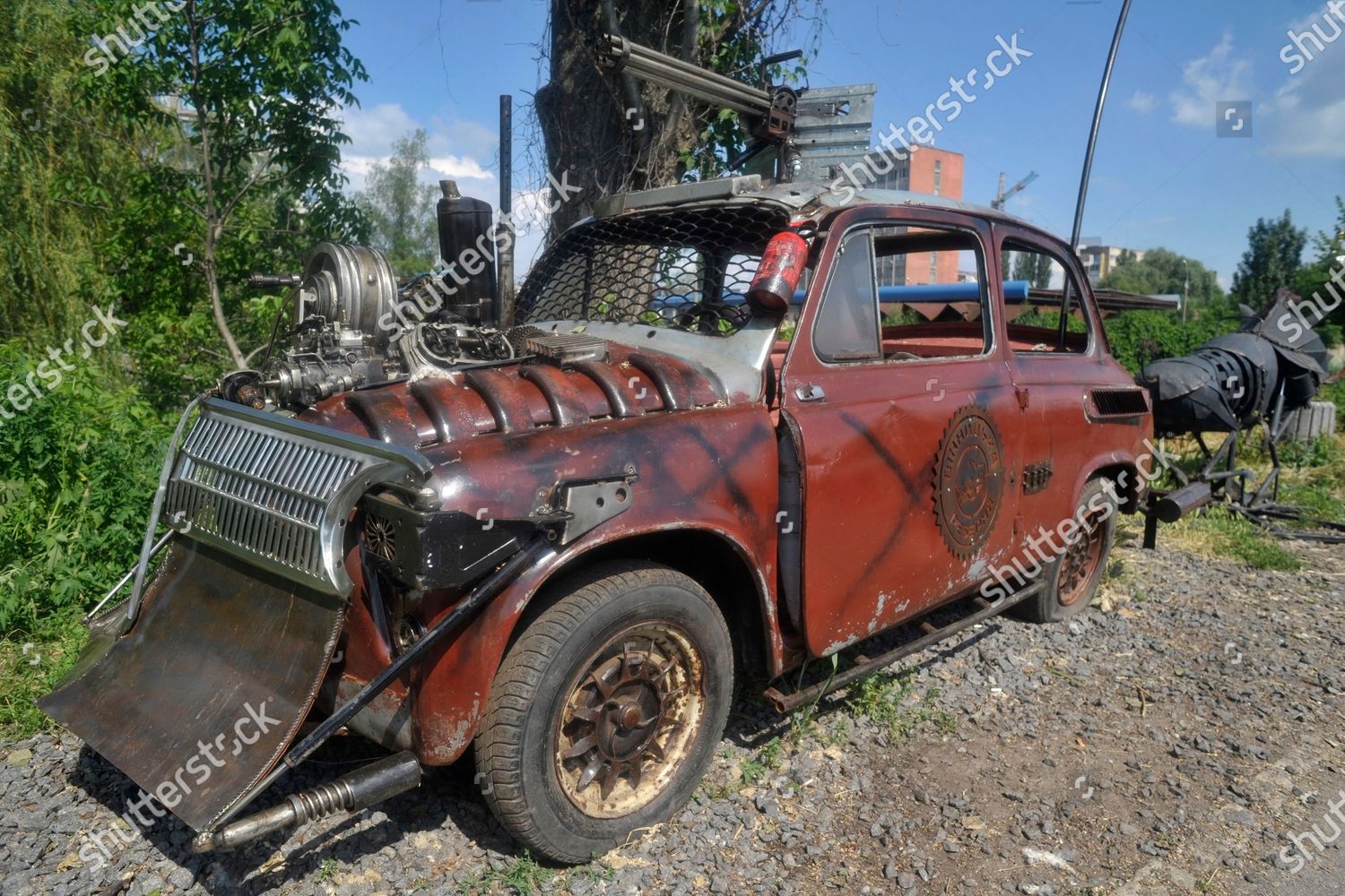 Art Installation Made Zaz Zaporozhets Machine Editorial Stock Photo ...