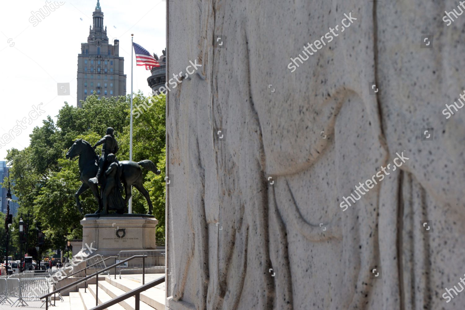 Nypd Car Stands Guard Front Statue Editorial Stock Photo - Stock Image ...