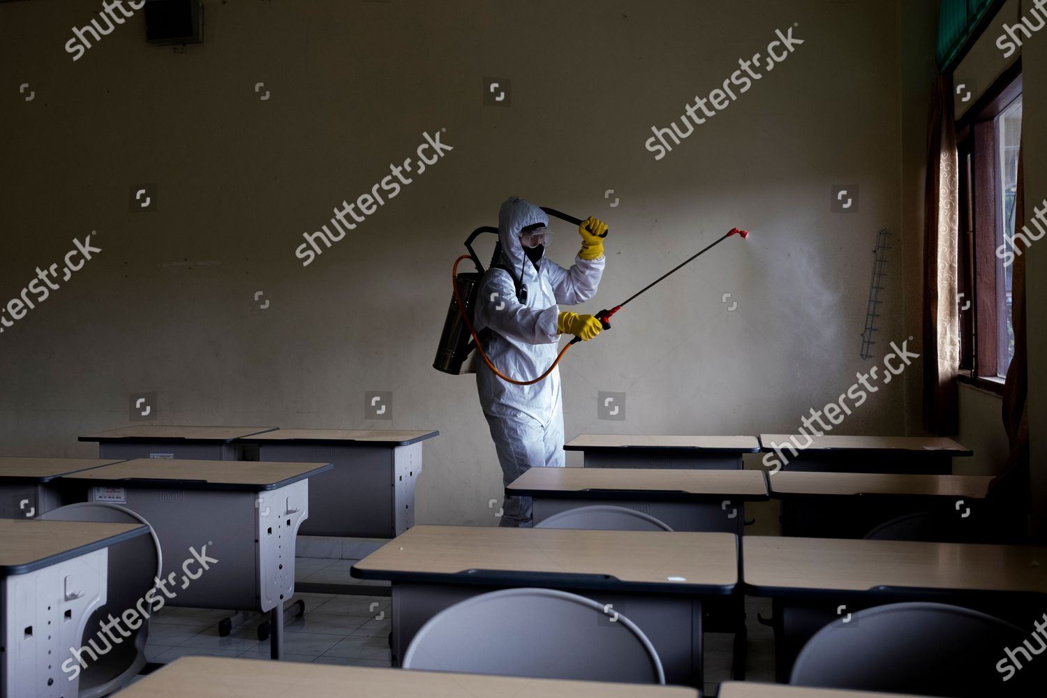 Official Sprays Disinfectant School Building Amid Editorial Stock Photo ...