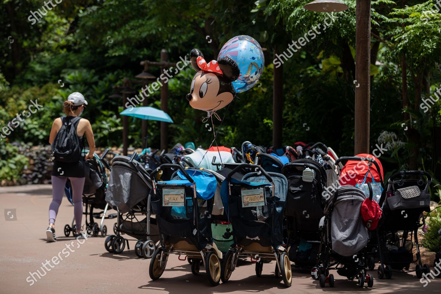 Minnie Mouse Balloon Tied Pram Hong Editorial Stock Photo - Stock Image ...