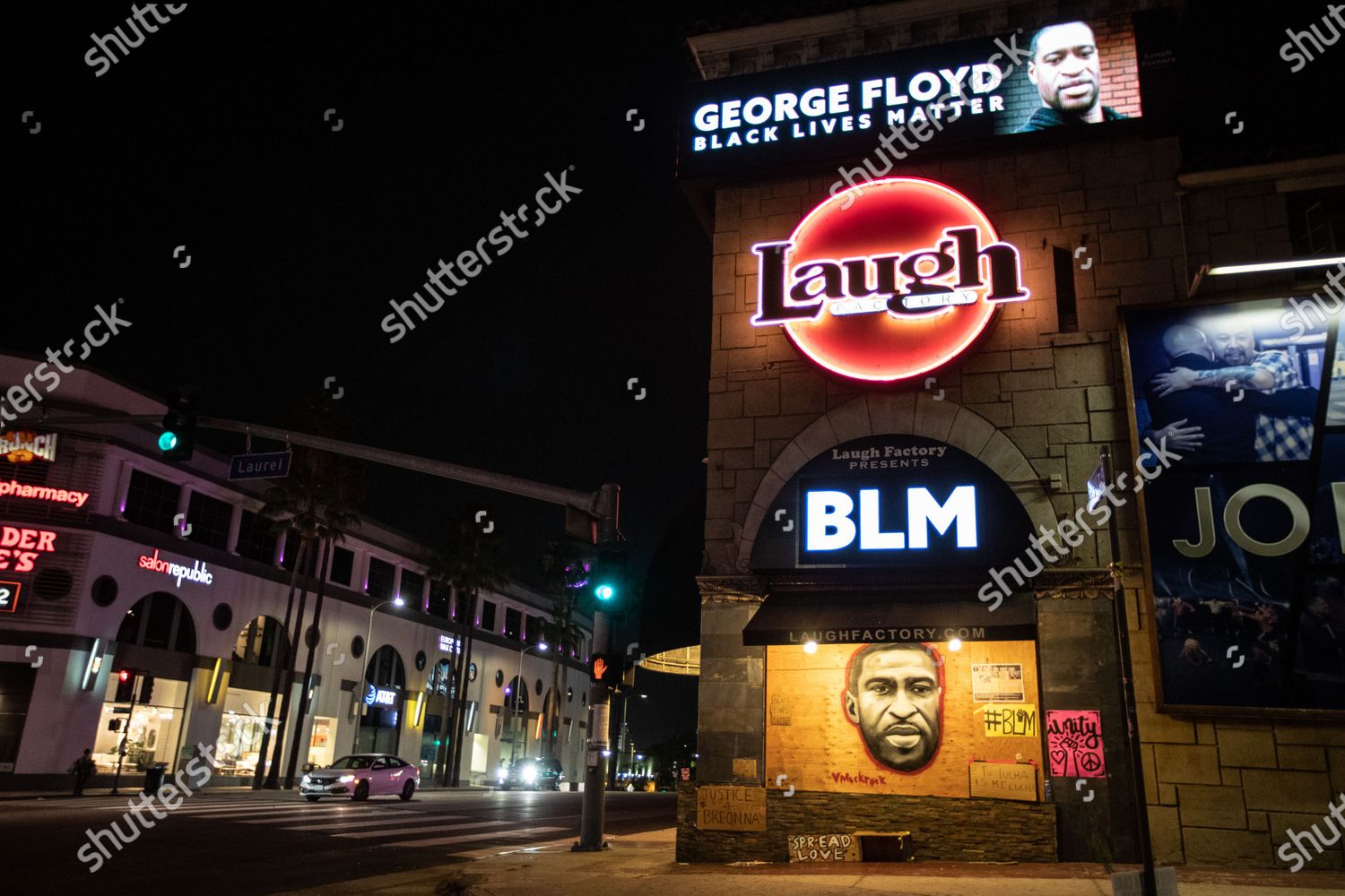Memorial George Floyd Laugh Factory West Editorial Stock Photo - Stock ...