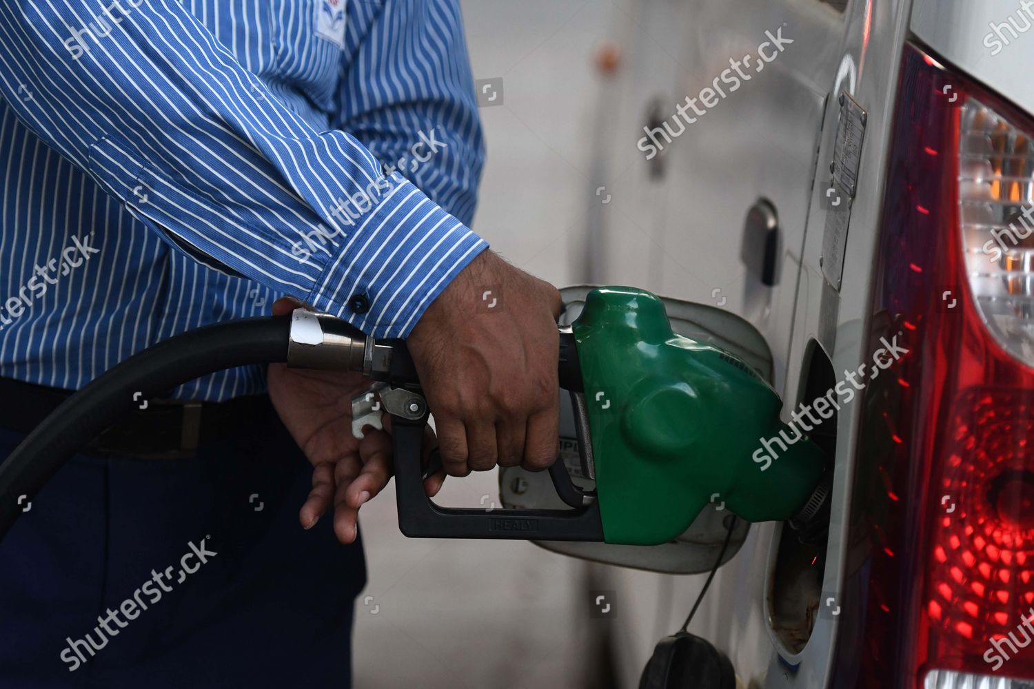 Employee Petrol Pump Seen Work Amid Editorial Stock Photo - Stock Image ...