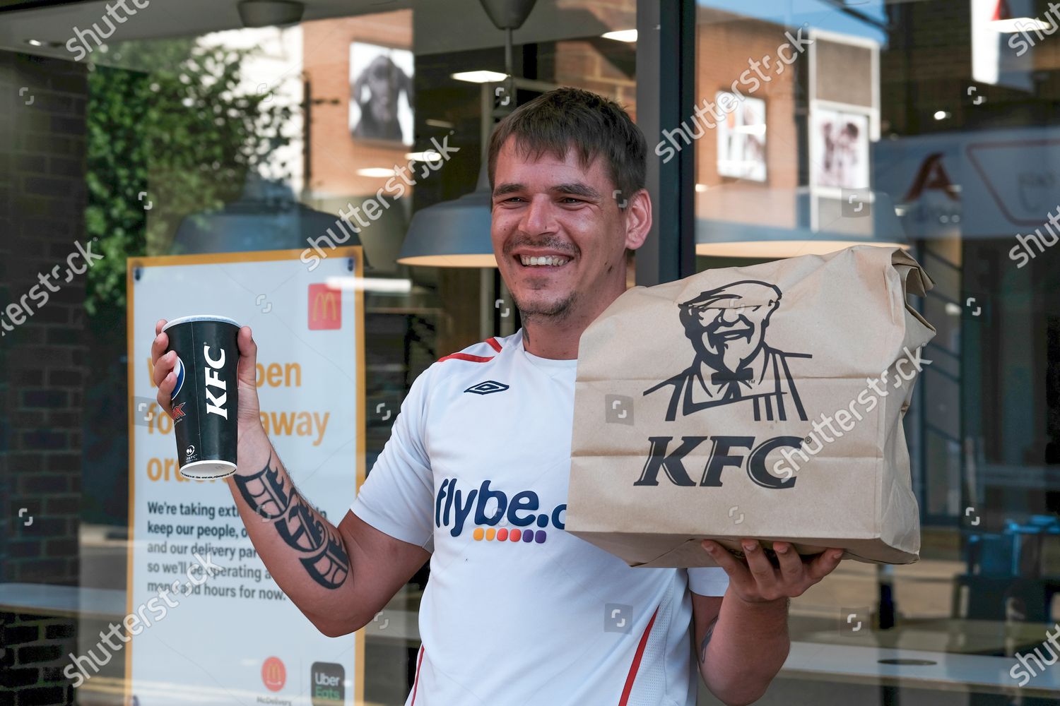 Young Man Holding Kentucky Fried Chicken Editorial Stock Photo - Stock ...