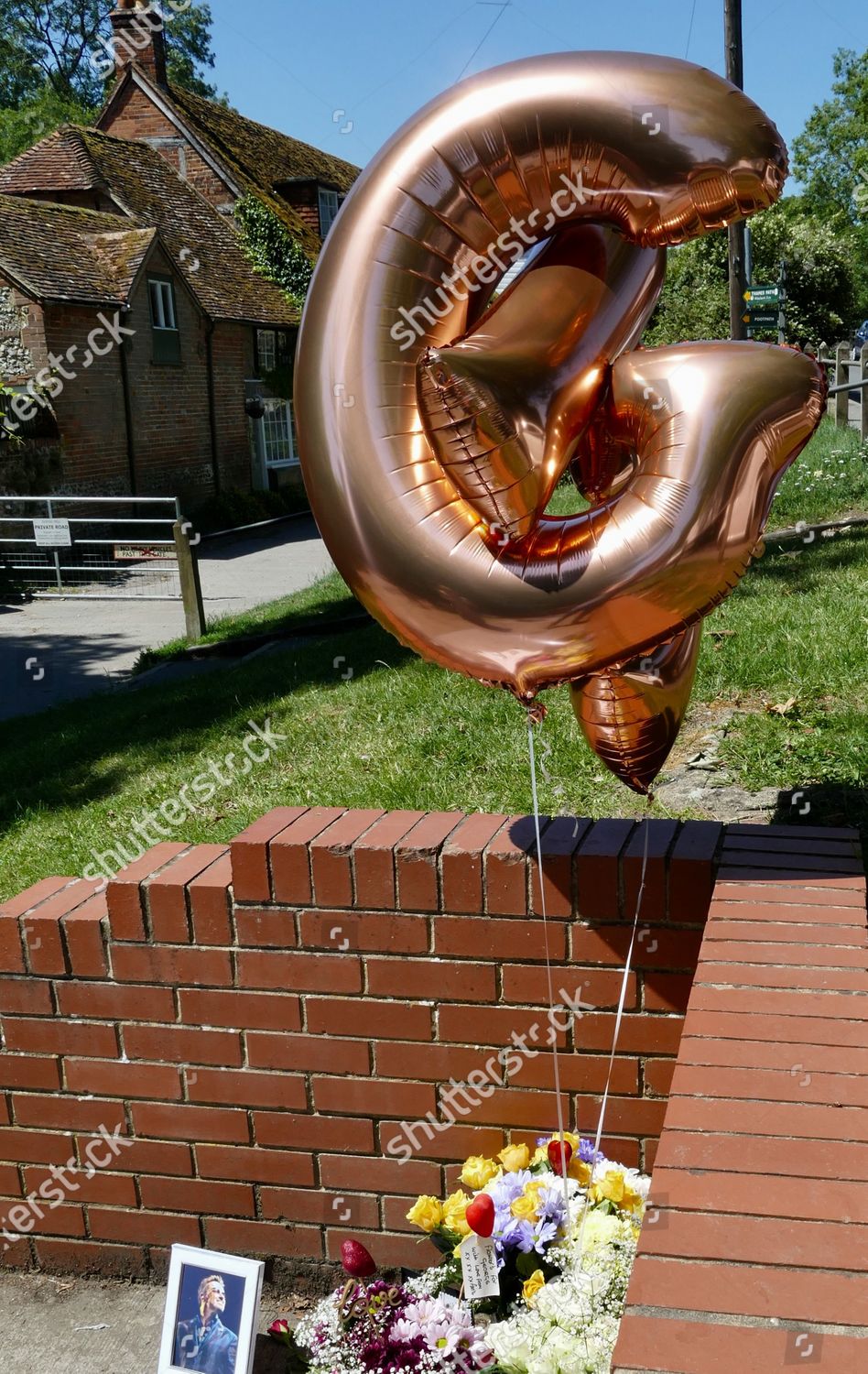Tributes Left Near Mill Cottage George Editorial Stock Photo - Stock ...