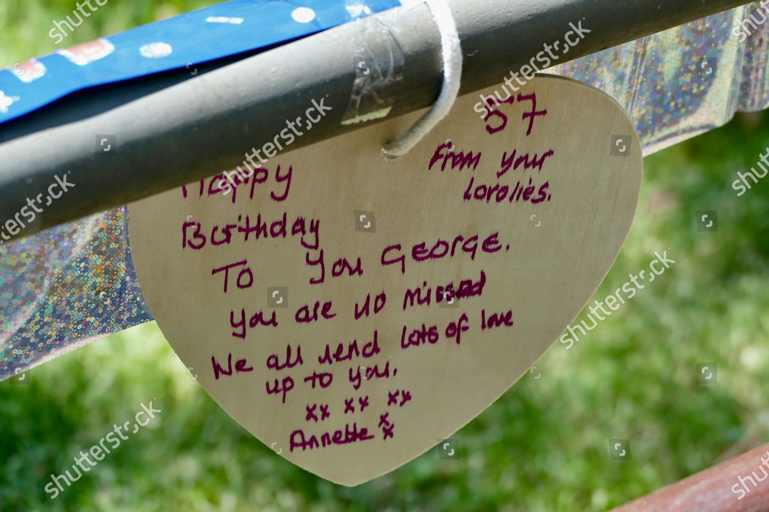 Tributes Left Near Mill Cottage George Editorial Stock Photo - Stock ...