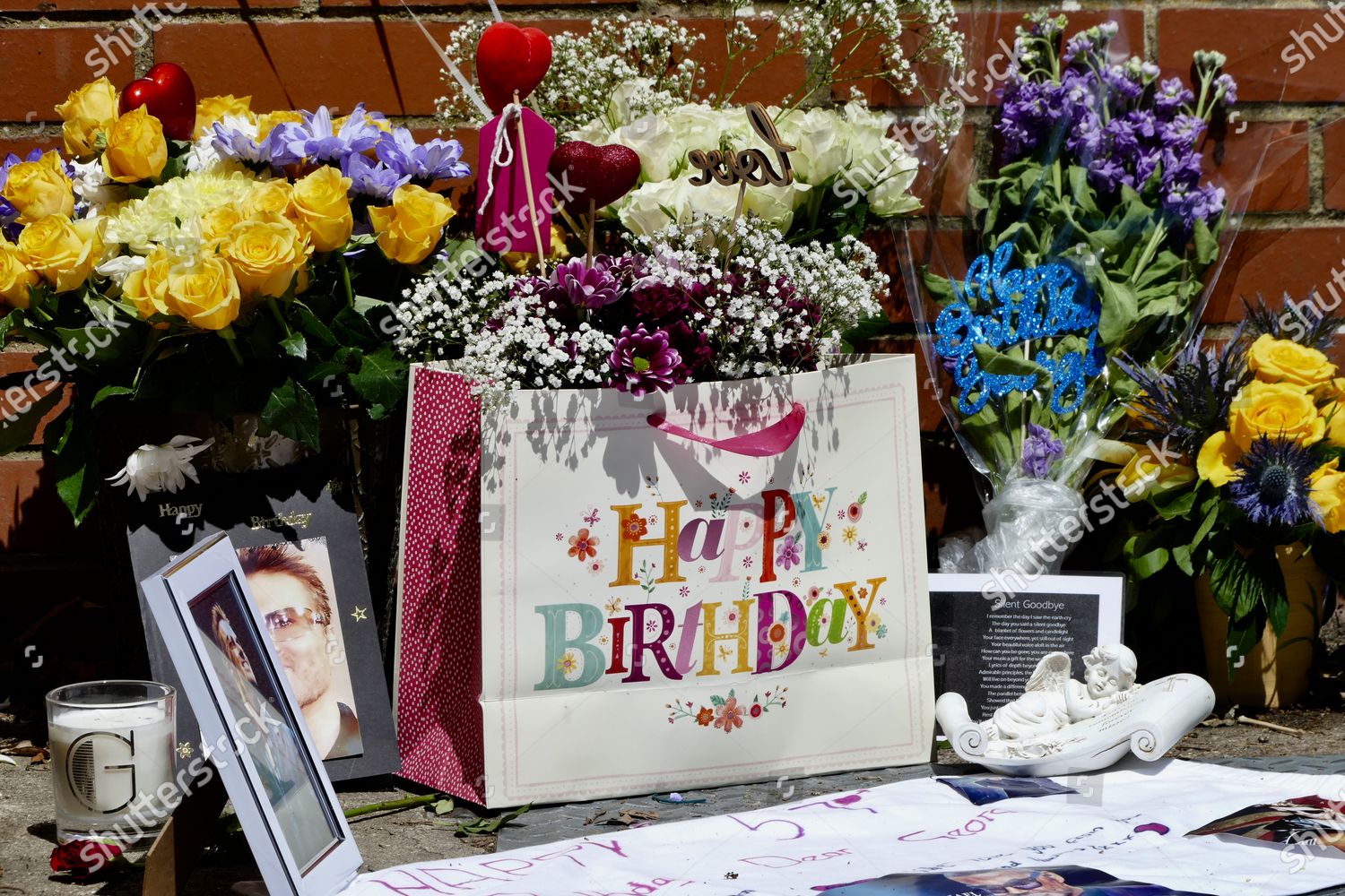 Tributes Left Near Mill Cottage George Editorial Stock Photo - Stock ...