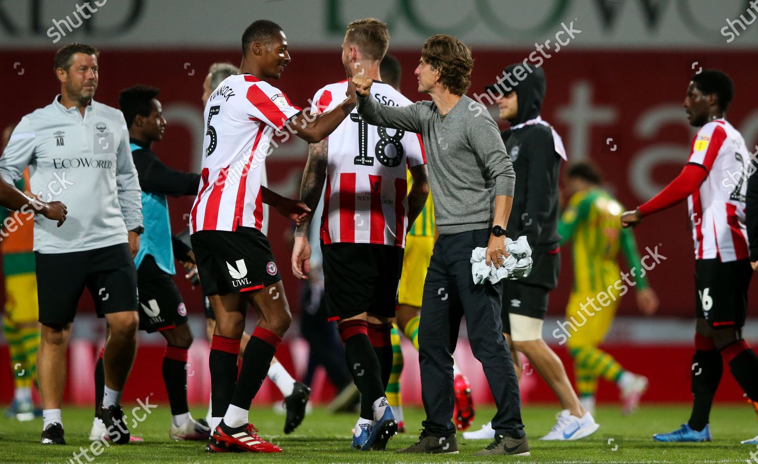 Brentford Manager Thomas Frank Ethan Pinnock Editorial Stock Photo ...