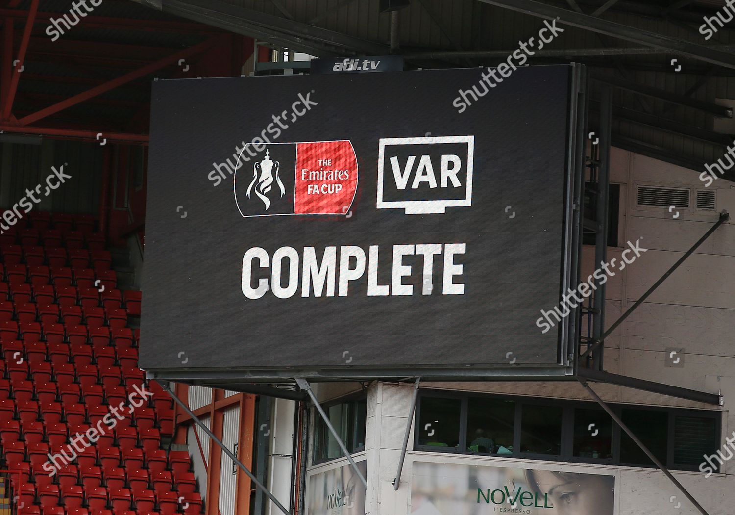 Big Screen Shows Var Complete Message Editorial Stock Photo - Stock ...