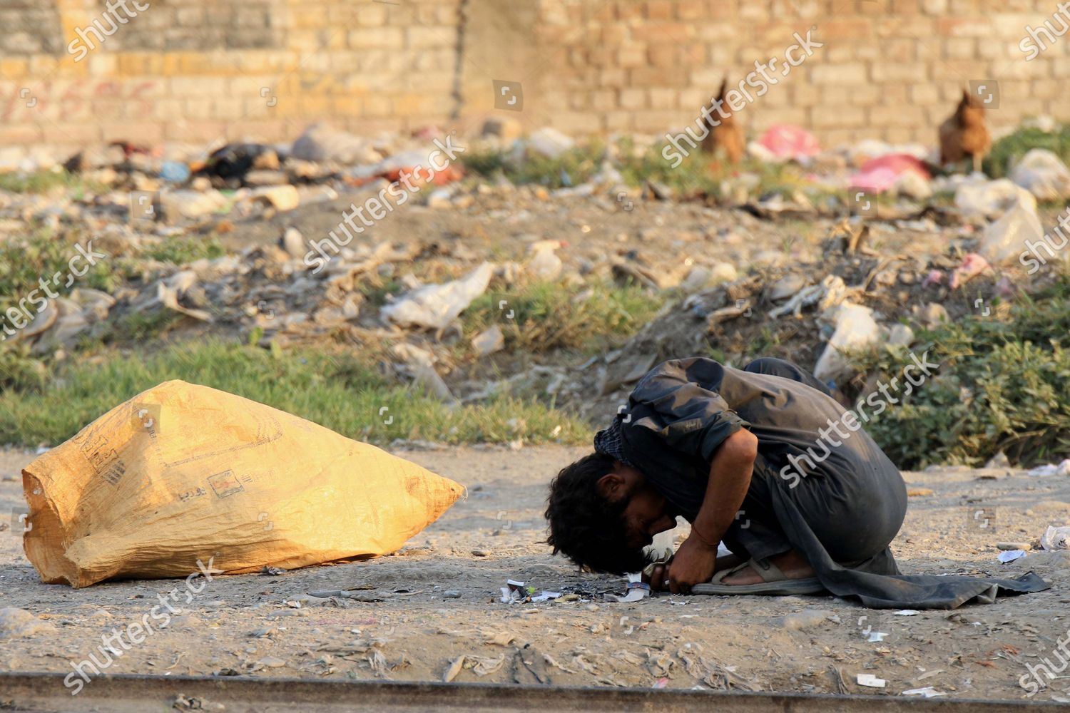 Pakistani Addict Sleeps After Consuming Drugs Editorial Stock Photo ...