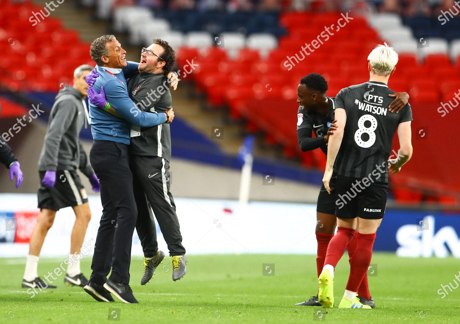 Northampton Town Manager Keith Curle Celebrates Editorial Stock Photo ...