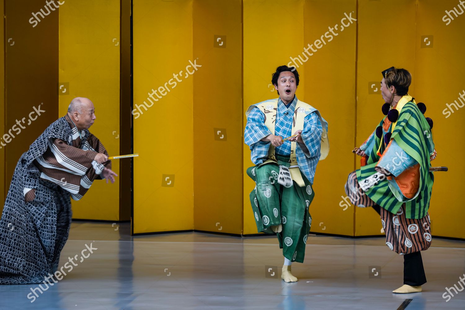 Actors Kyogen Traditional Japanese Comedy Theater Editorial Stock Photo ...