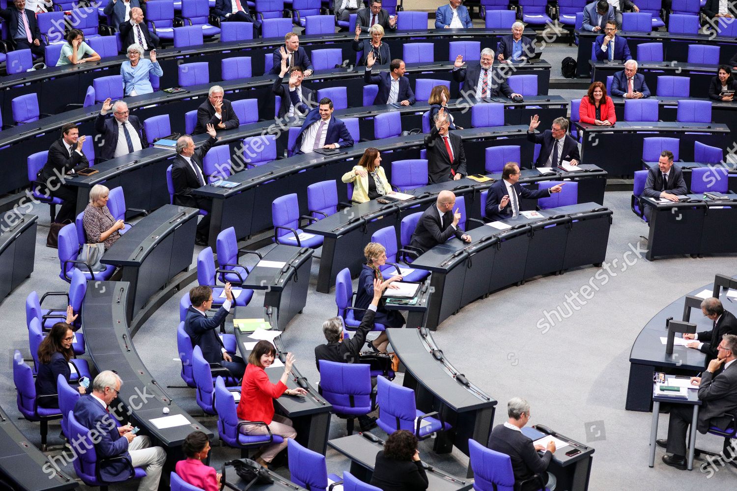 German Bundestag Members Raise Their Hands Editorial Stock Photo ...