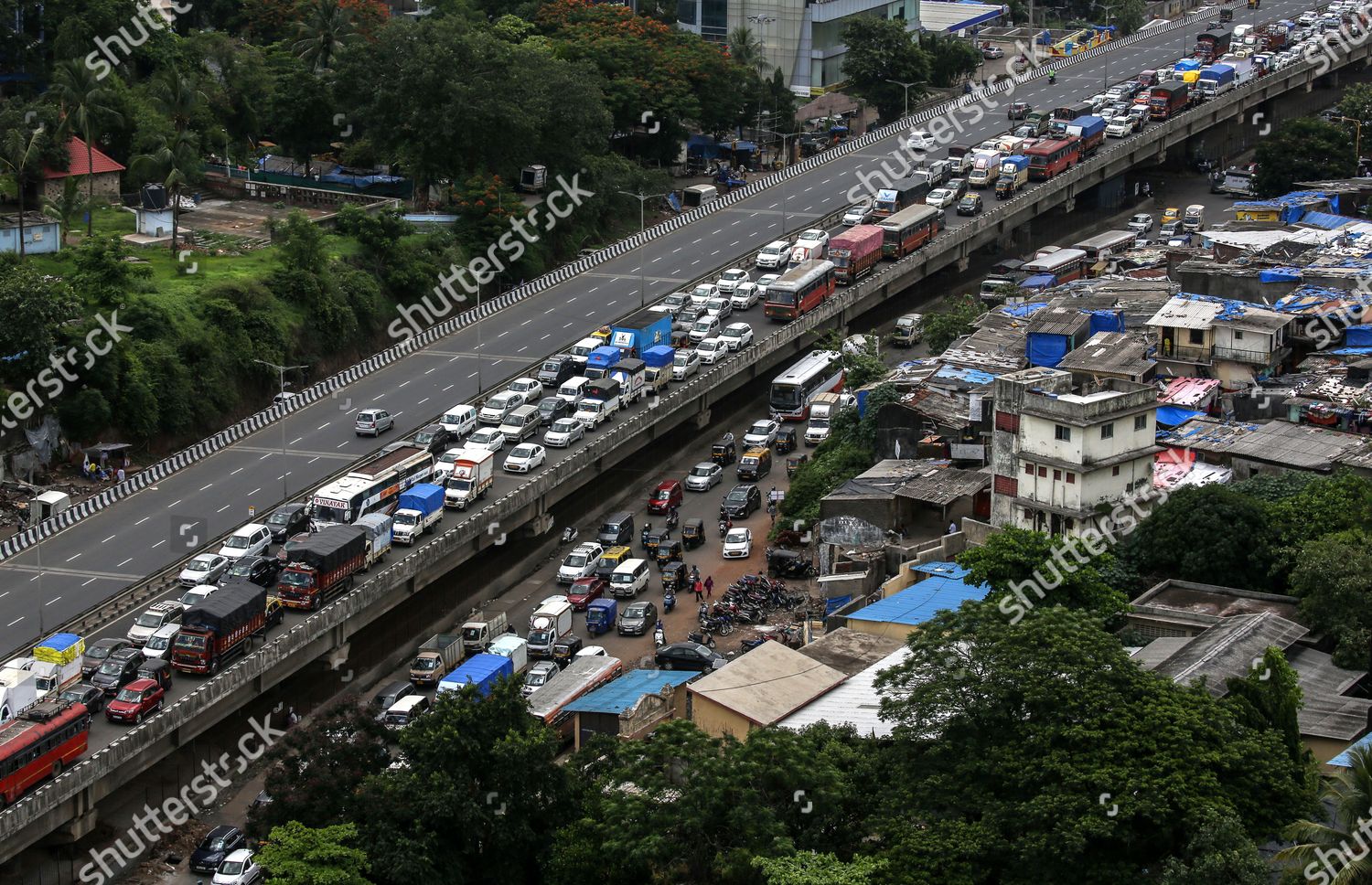 General View Huge Traffic Jam On Editorial Stock Photo - Stock Image ...