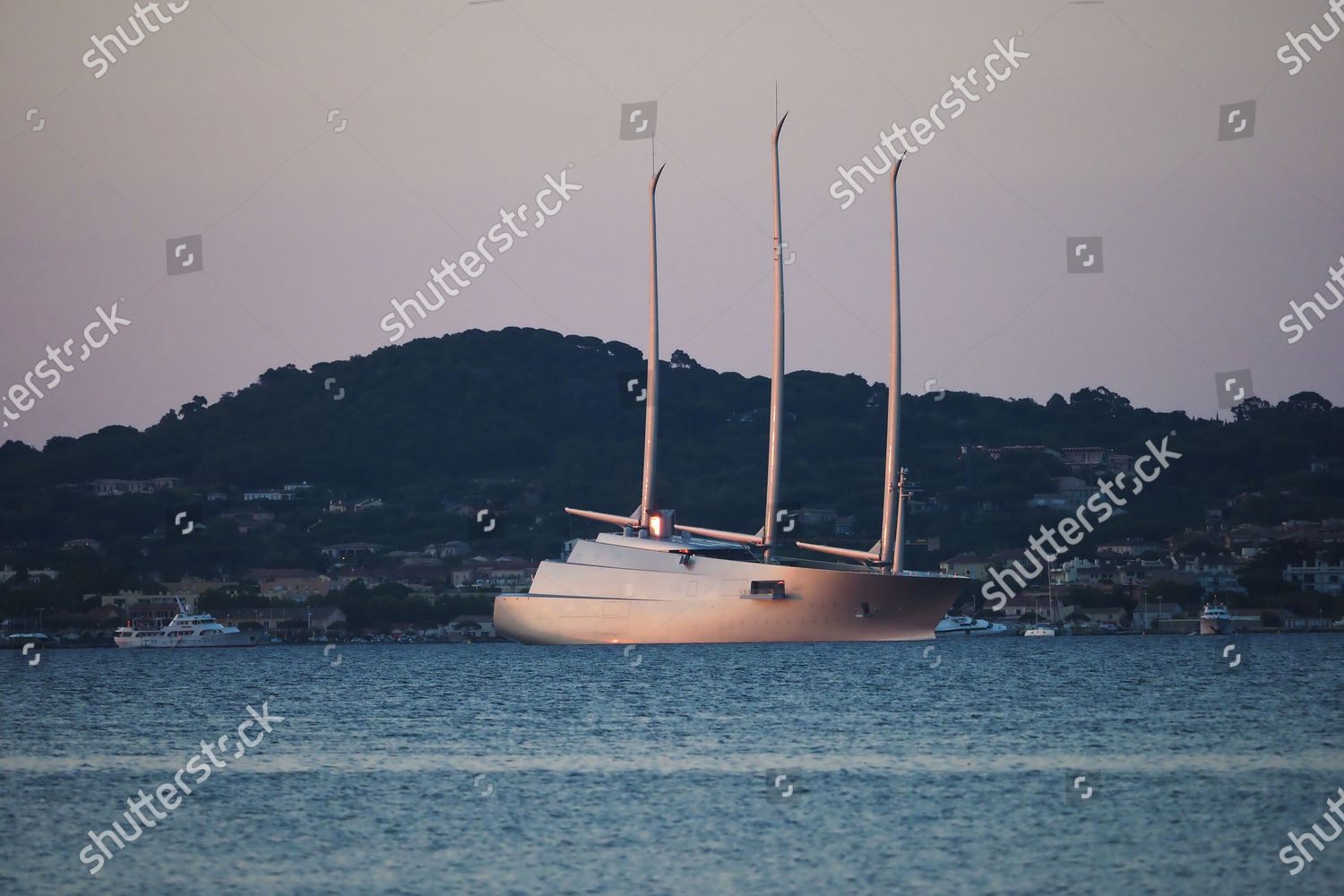 Worlds Largest Sailing Yacht Called Hamilton Editorial Stock Photo ...