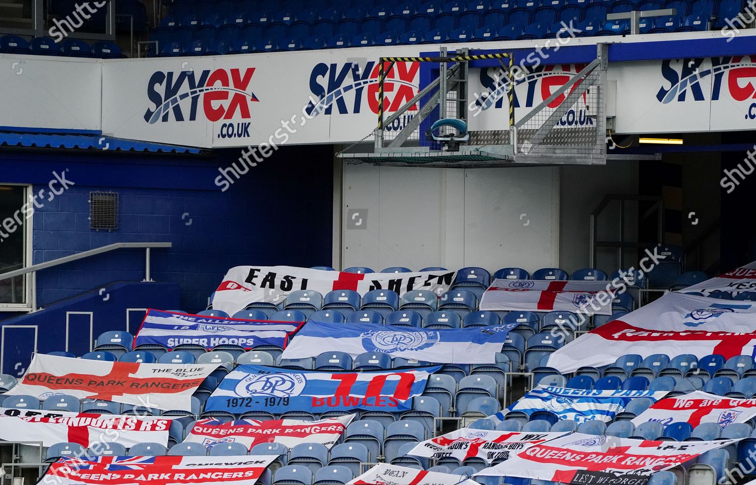 Qpr Flags Banners On Empty Seats Editorial Stock Photo - Stock Image ...