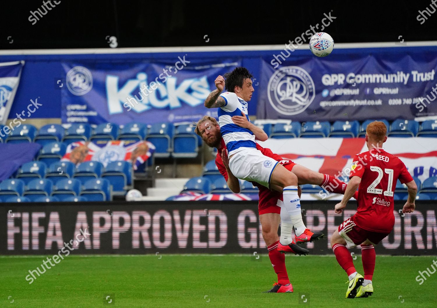 Jordan Hugill Qpr Collides Tim Ream Editorial Stock Photo - Stock Image ...