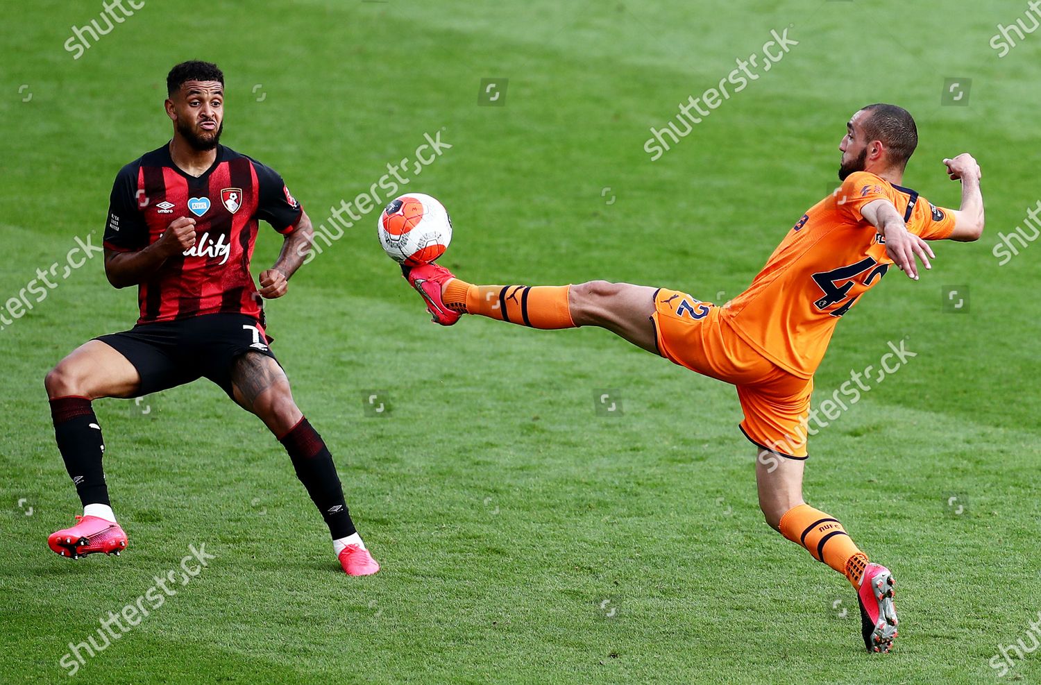 Nabil Bentaleb Newcastle United Joshua King Editorial Stock Photo ...