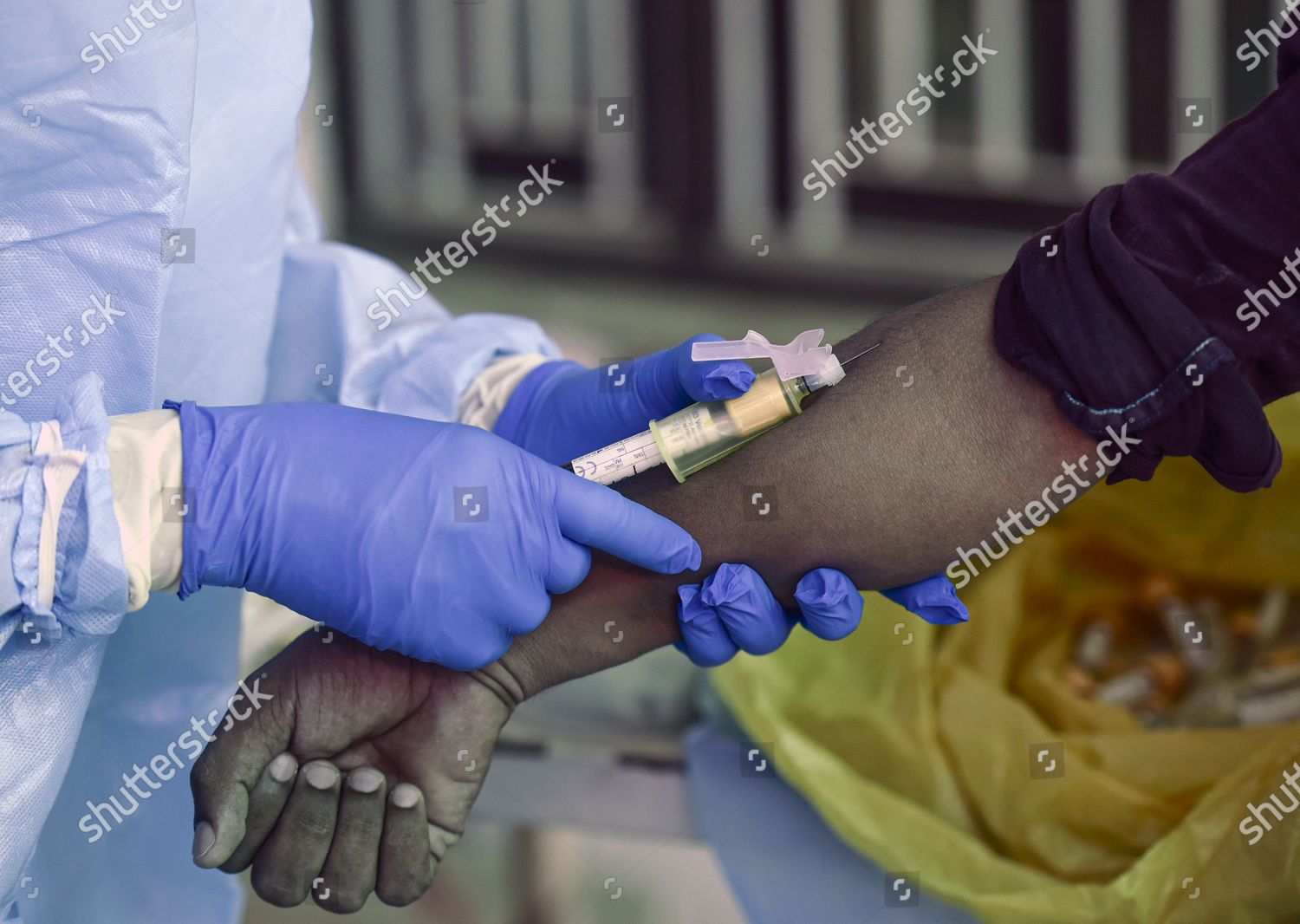 Health Worker Ppe Collects Serological Blood Editorial Stock Photo ...