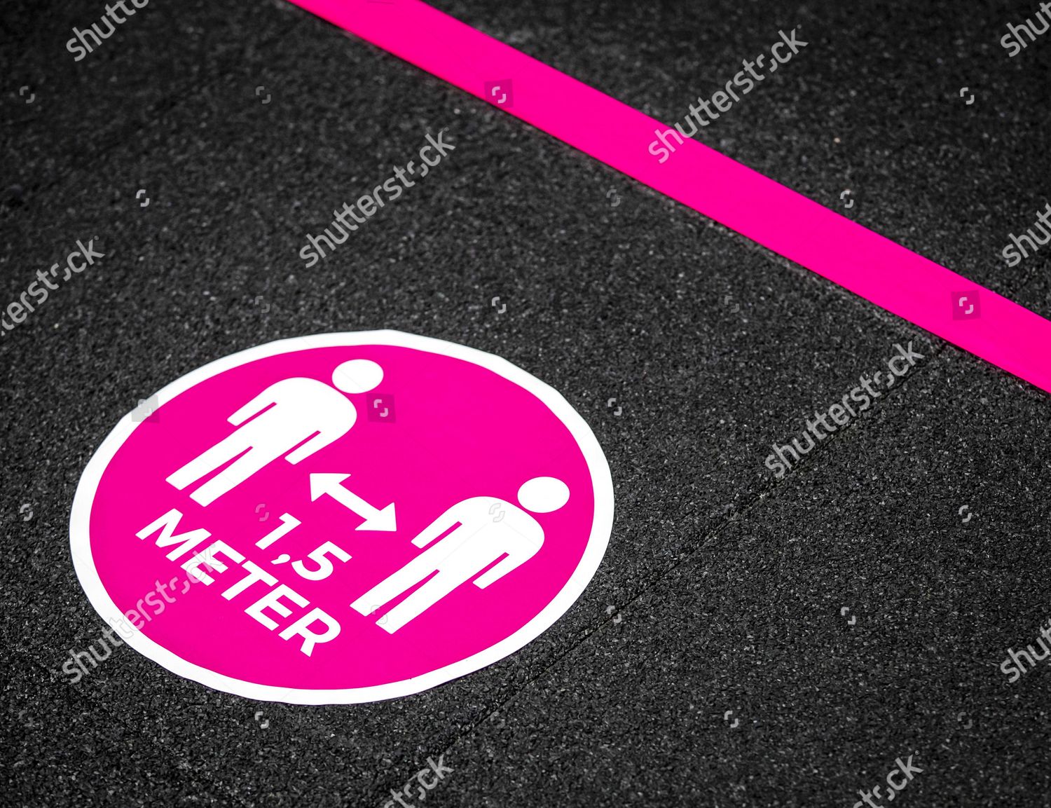 Sign Distance Rule Gym Alkmaar Netherlands Editorial Stock Photo ...