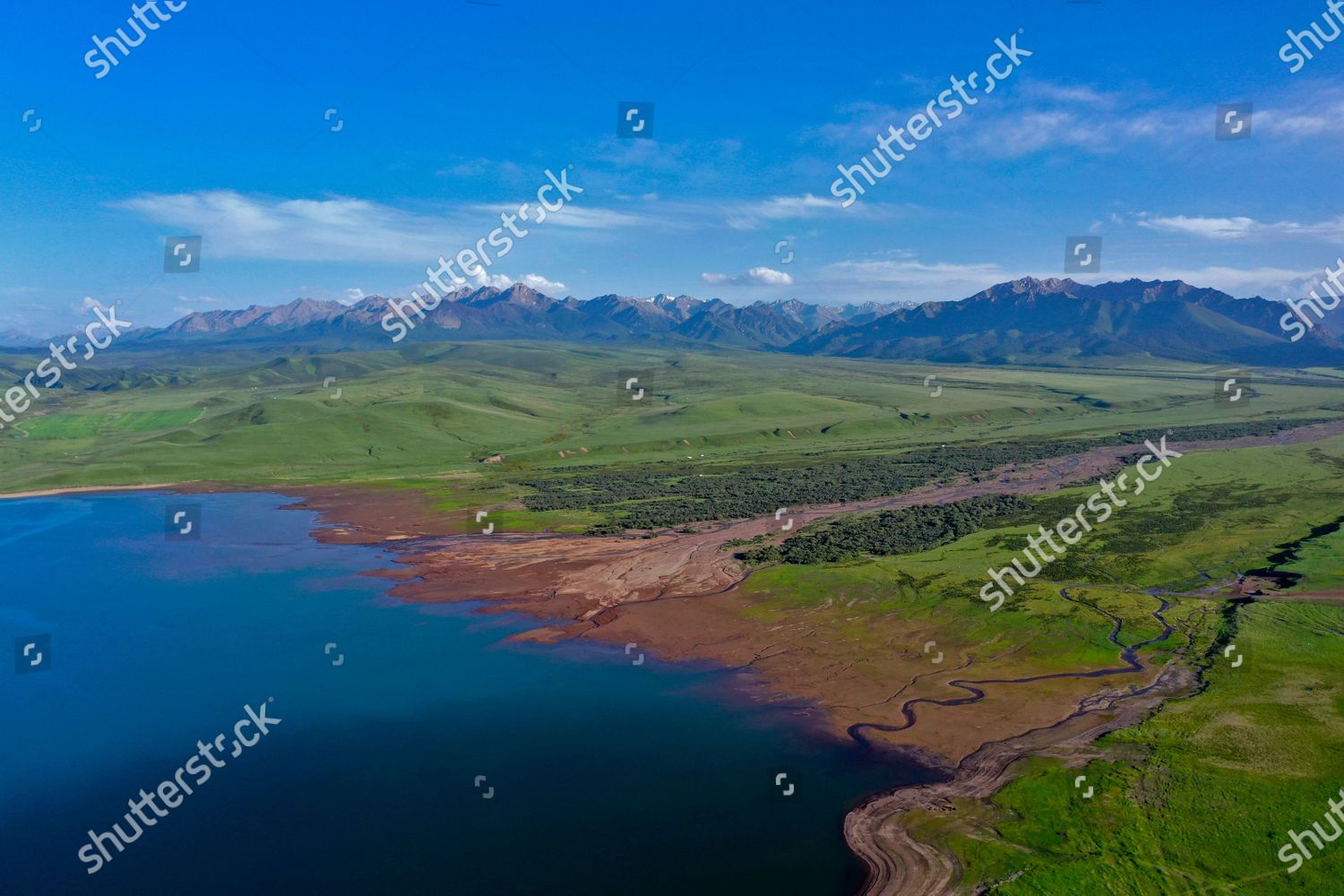 Diamond Blue Luanniao Lake Shandan Horse Editorial Stock Photo - Stock ...