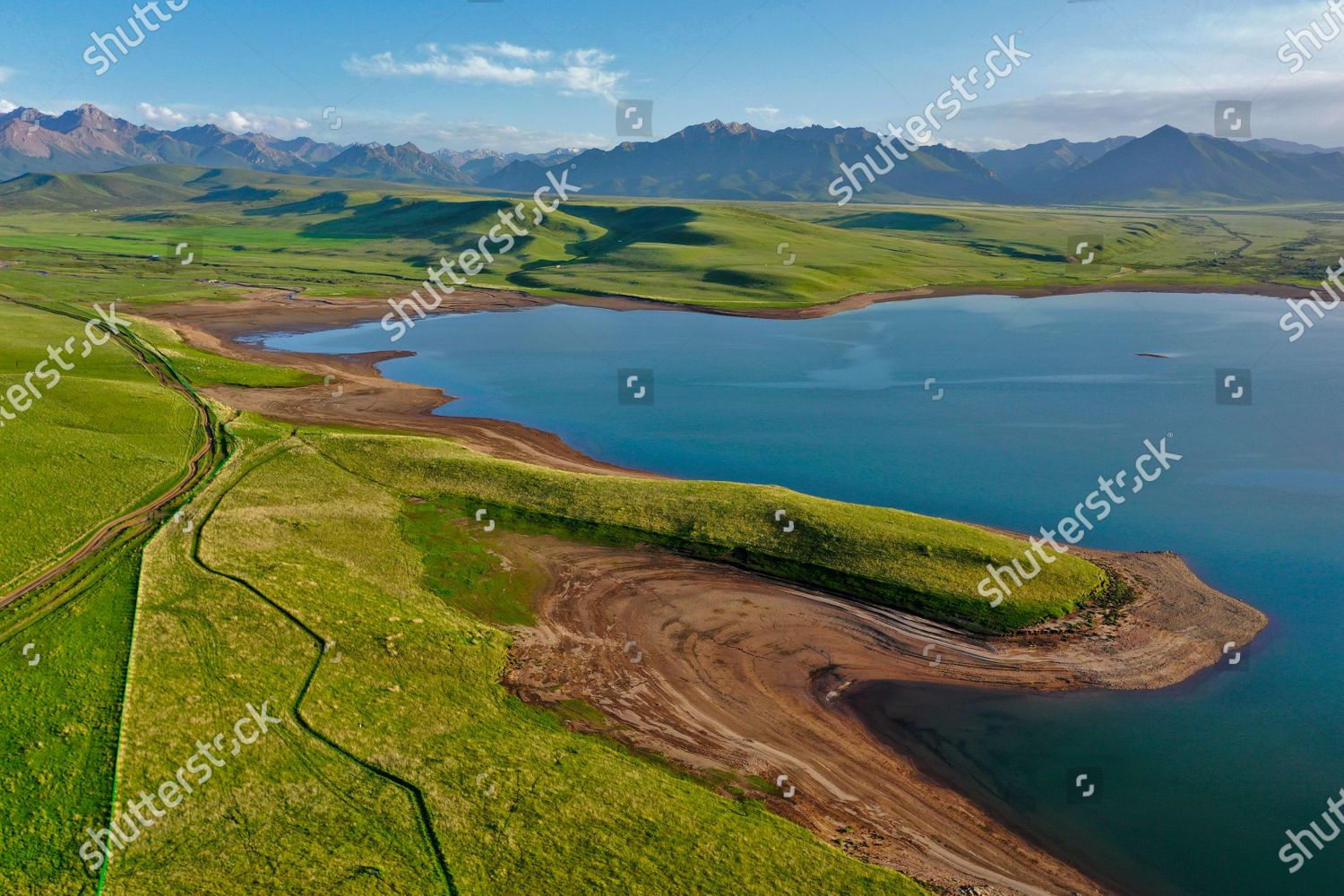 Diamond Blue Luanniao Lake Shandan Horse Editorial Stock Photo - Stock ...