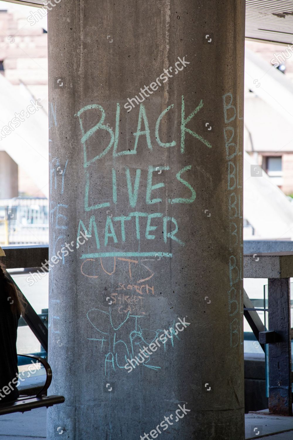 CHALK MESSAGES WRITTEN ON MOST CONCRETE Editorial Stock Photo - Stock ...
