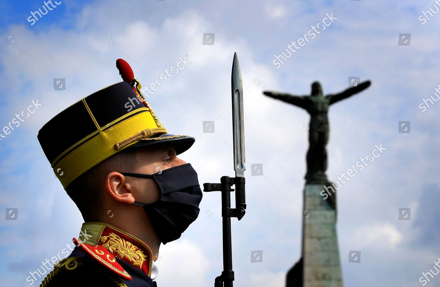 Romanian Honor Guard Soldier Wearing Protective Editorial Stock Photo ...
