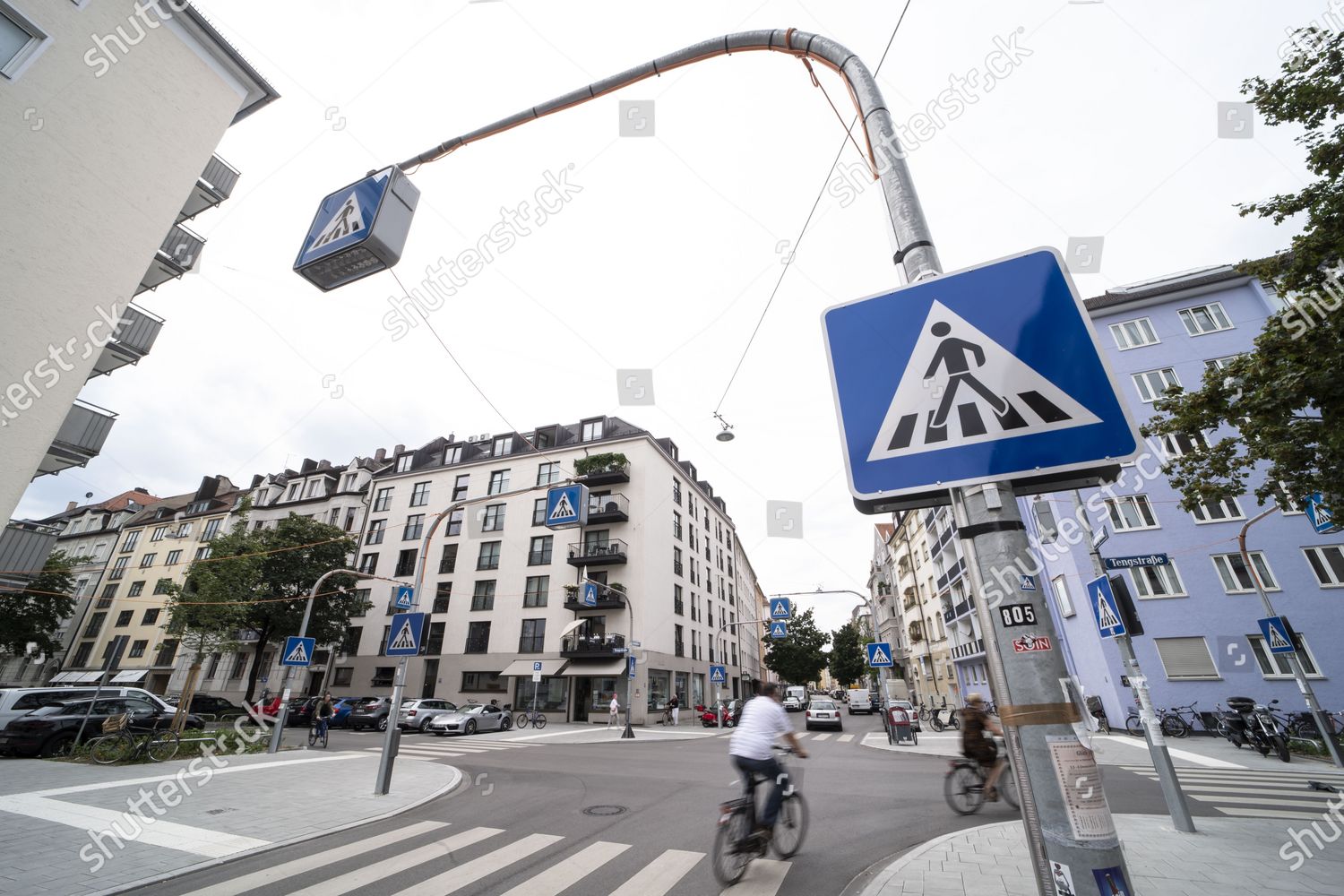 Traffic Signs Point Zebra Crossing Crossing Editorial Stock Photo ...