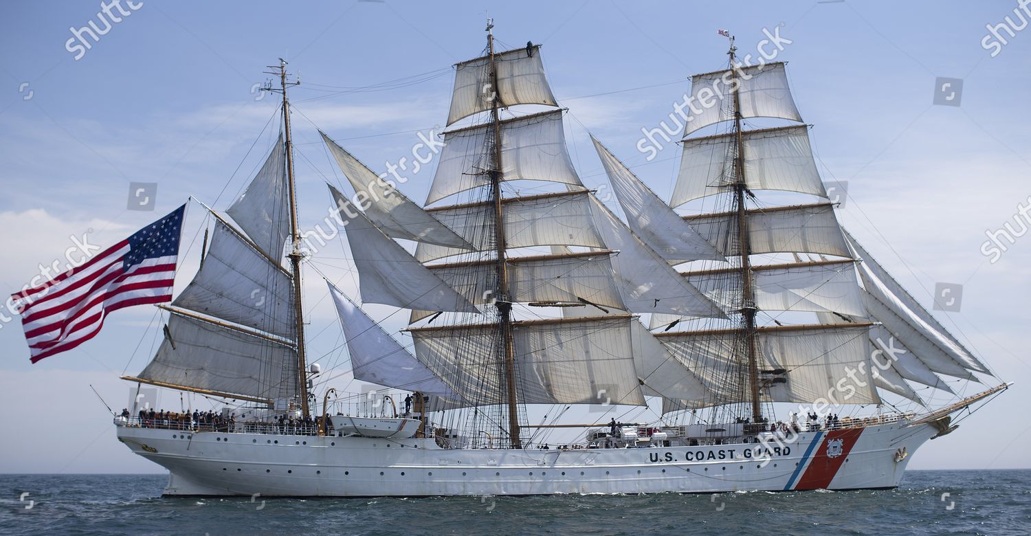 Us Coast Guard Cutter Eagle Sails Editorial Stock Photo - Stock Image ...