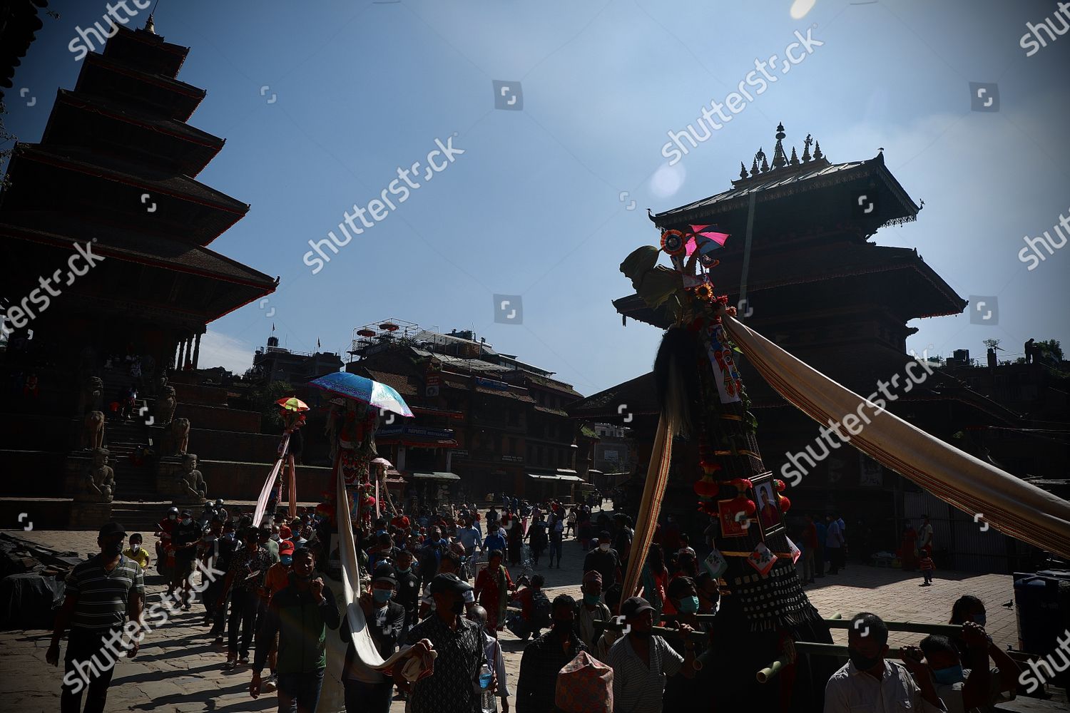 Newar Community Celebrate Gaijatra Festival People Editorial Stock ...