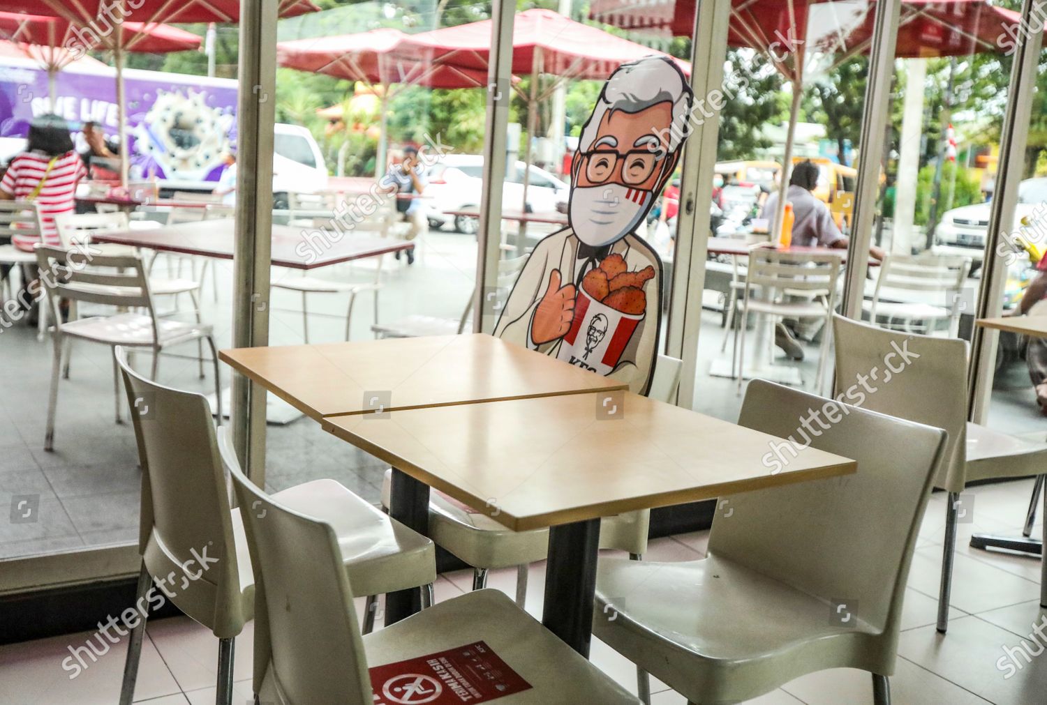 View Showing Colonel Sanders Cardboard Cutout Editorial Stock Photo ...