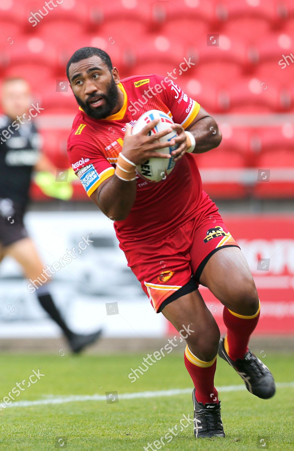 Samisoni Langi Catalans Dragons Comes Through Editorial Stock Photo ...