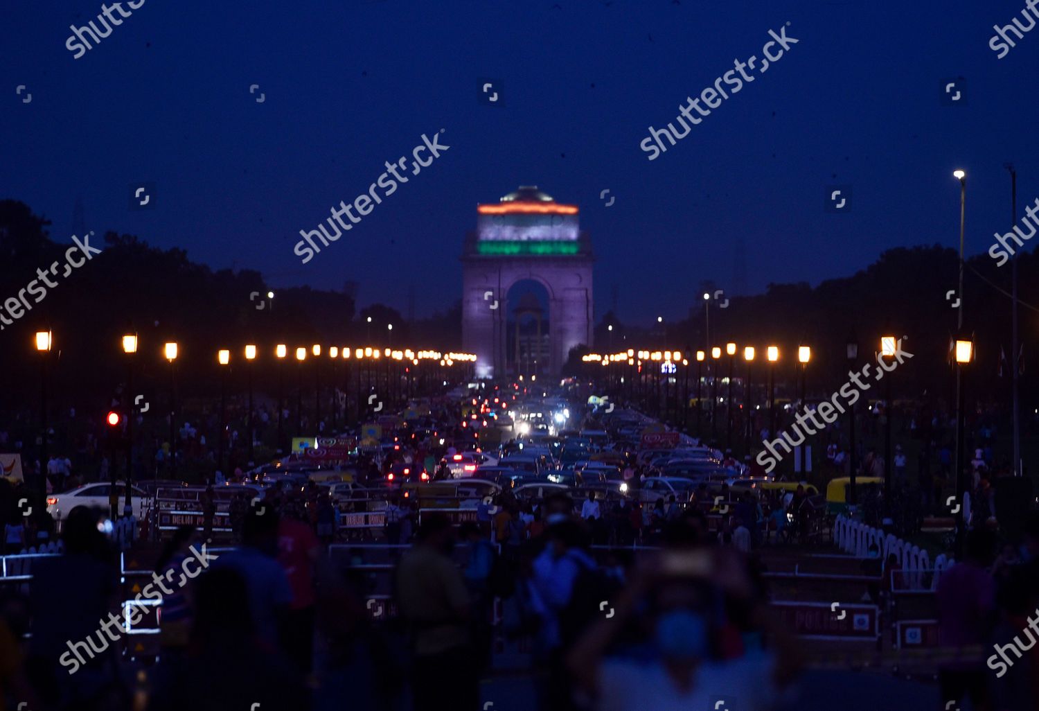 People Vehicular Traffic India Gate On Editorial Stock Photo - Stock ...