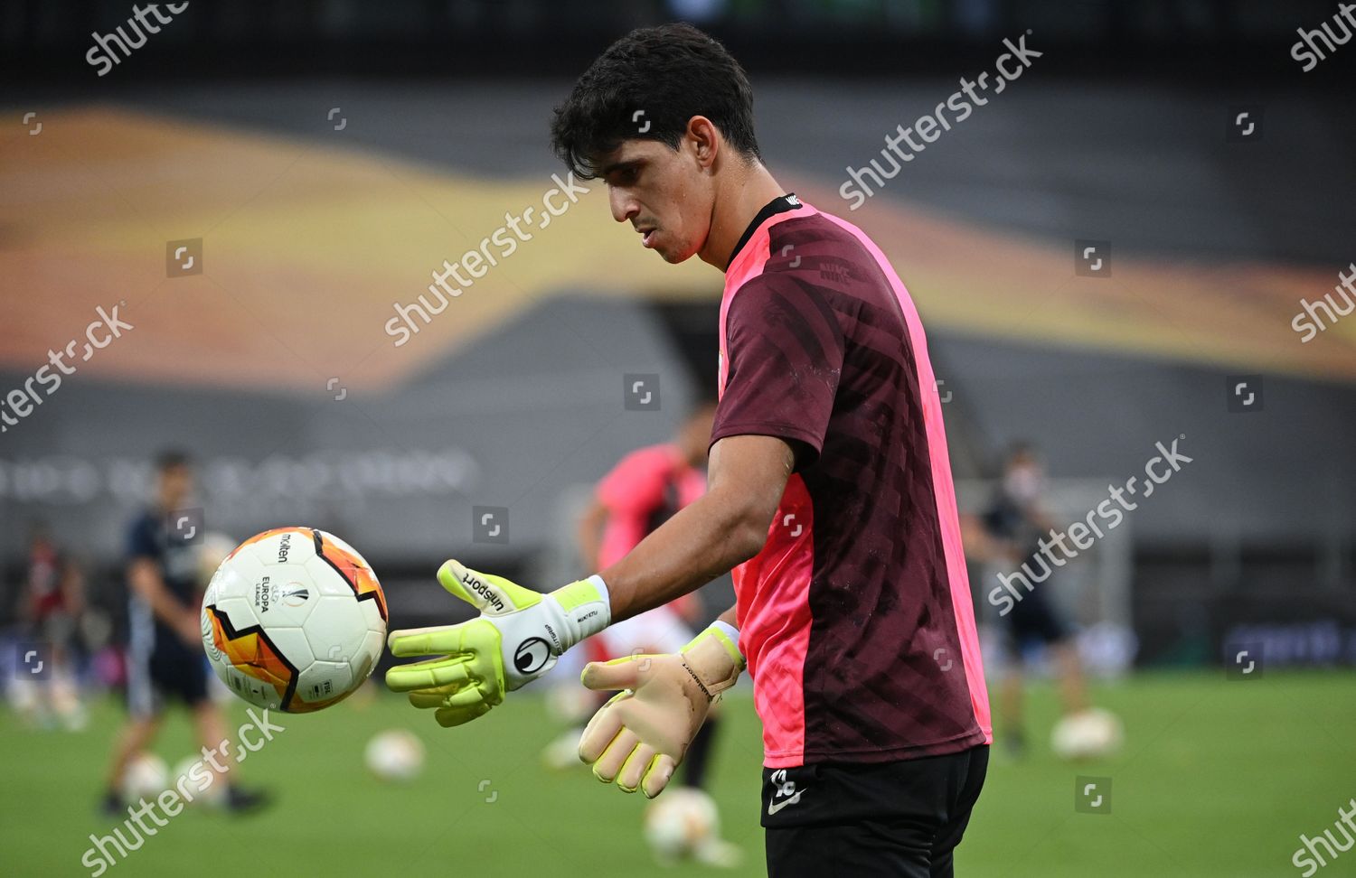 Goalkeeper Yassine Bounou Sevilla Warms Prior Editorial Stock Photo ...