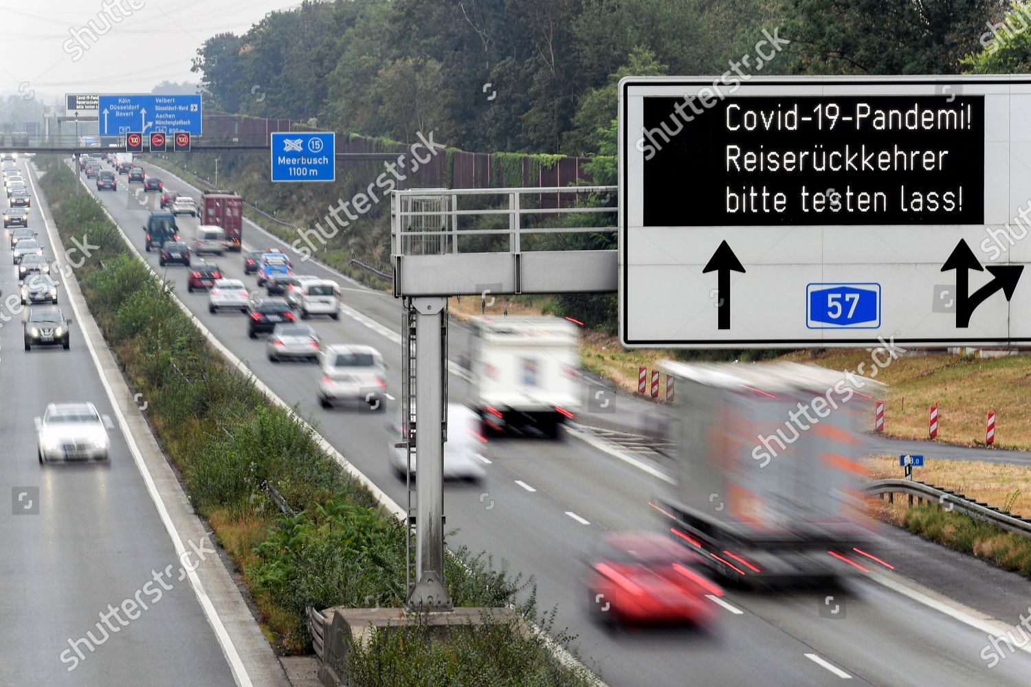 Information Display Over A57 Motorway Reads Editorial Stock Photo ...