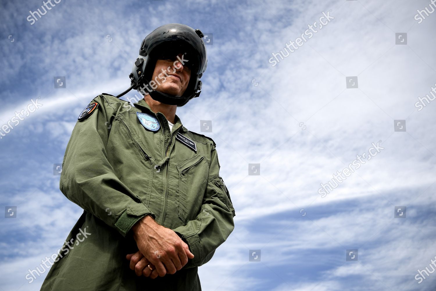 Israeli Fighter Jet Pilot Poses During Editorial Stock Photo - Stock ...
