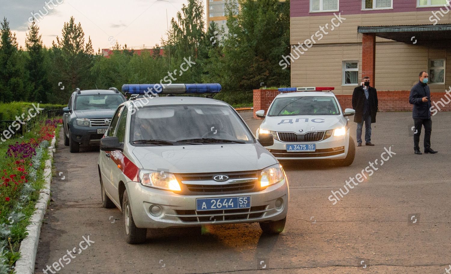 Russian Police Cars Depart Flank Transportation Editorial Stock Photo ...